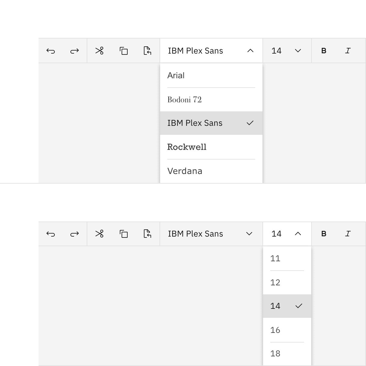 Text toolbars – Carbon Design System