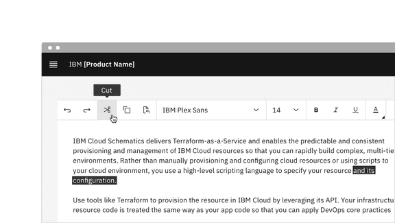 Text toolbars – Carbon Design System