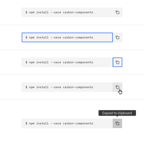 Code snippet – Carbon Design System
