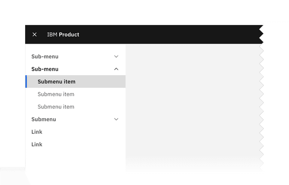UI shell left panel – Carbon Design System