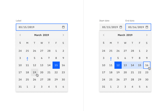 Date picker – Carbon Design System