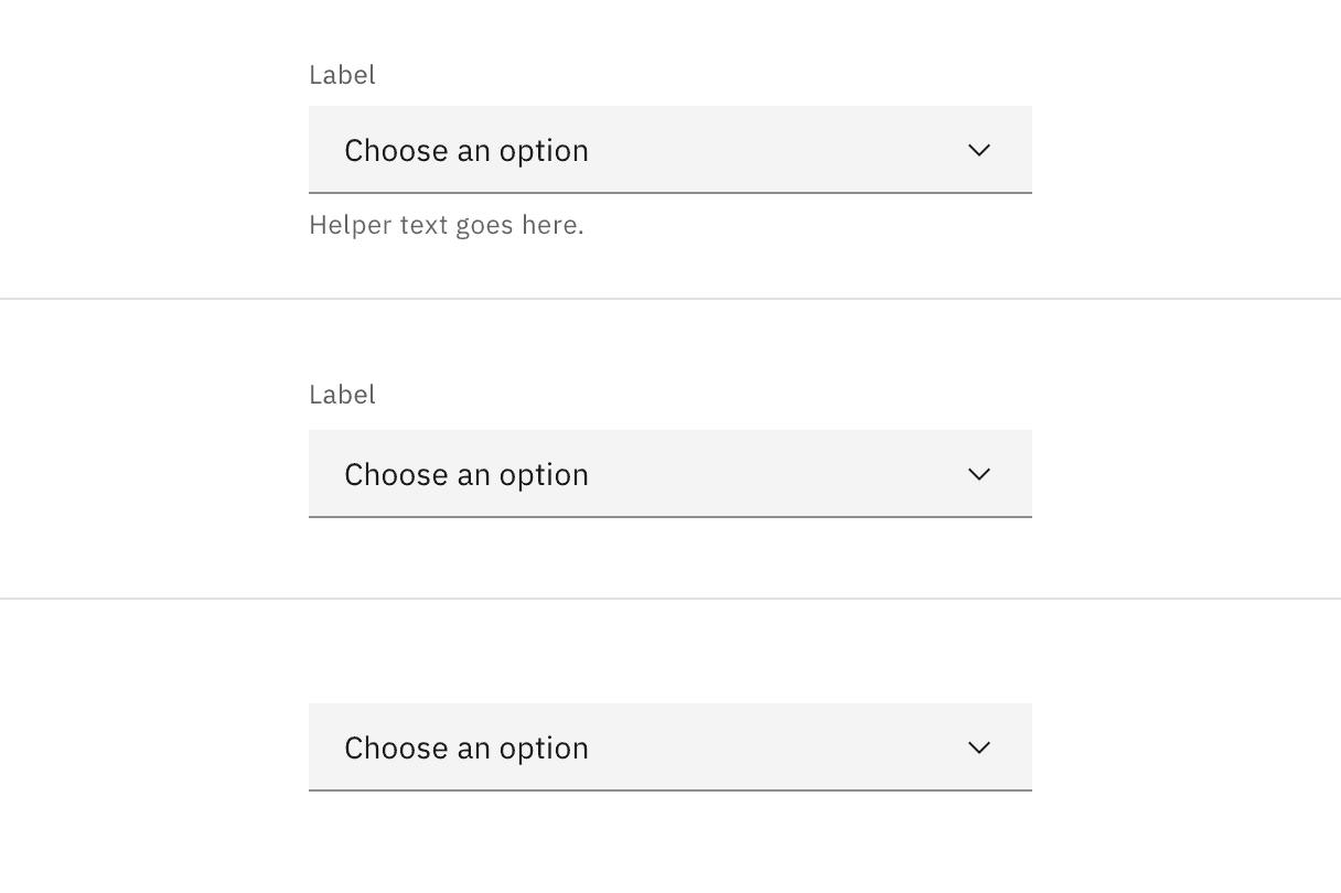 Dropdown – Carbon Design System