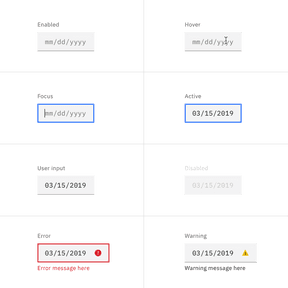 Date picker – Carbon Design System