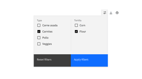 Filtering – Carbon Design System