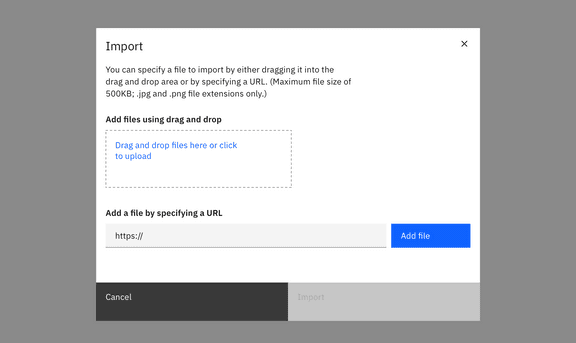 Import – Carbon Design System