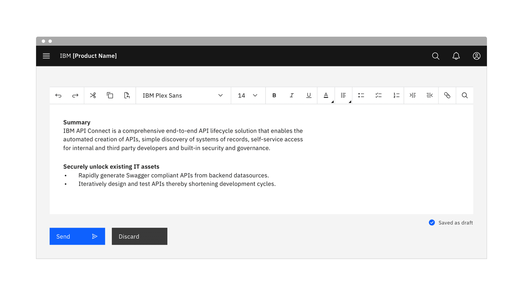 Text toolbars – Carbon Design System