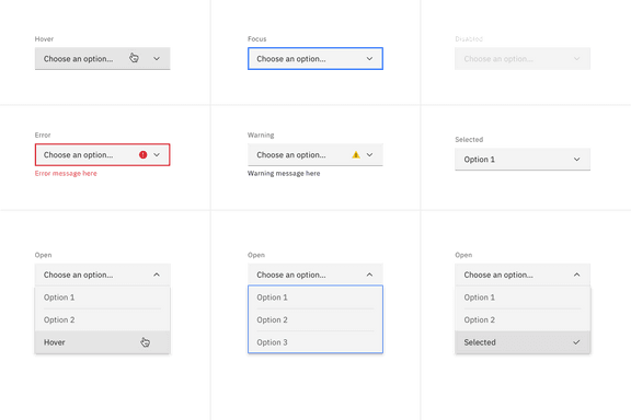 Dropdown – Carbon Design System