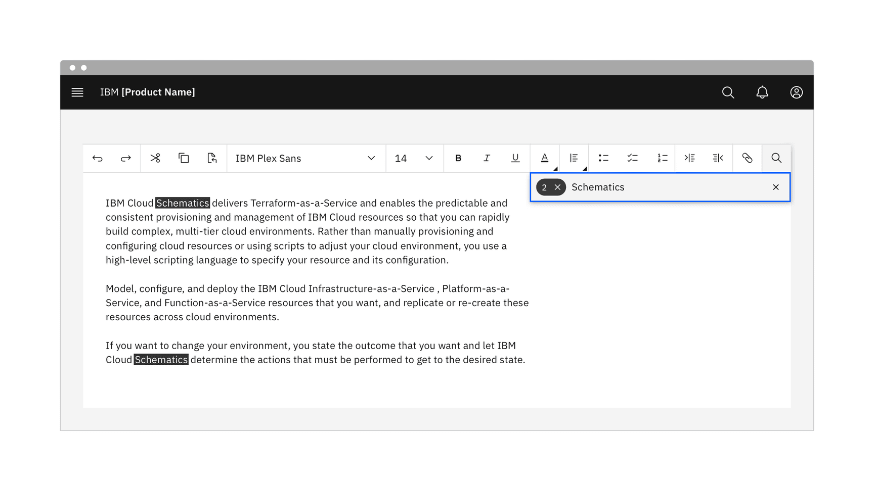 Text toolbars – Carbon Design System